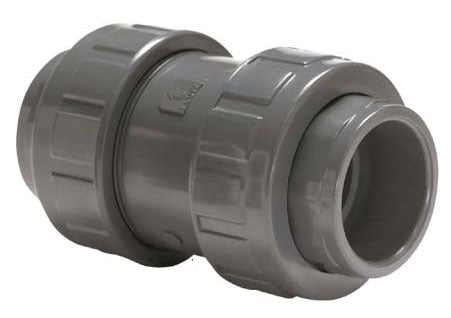 V17271ST 1-1/2" COLONIAL PVC True Union Check Valve W/ EPDM Seal ...